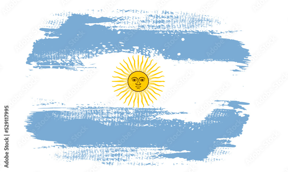 Flag of Argentina - Grunge brush stroke flag of Argentina, Vector ...