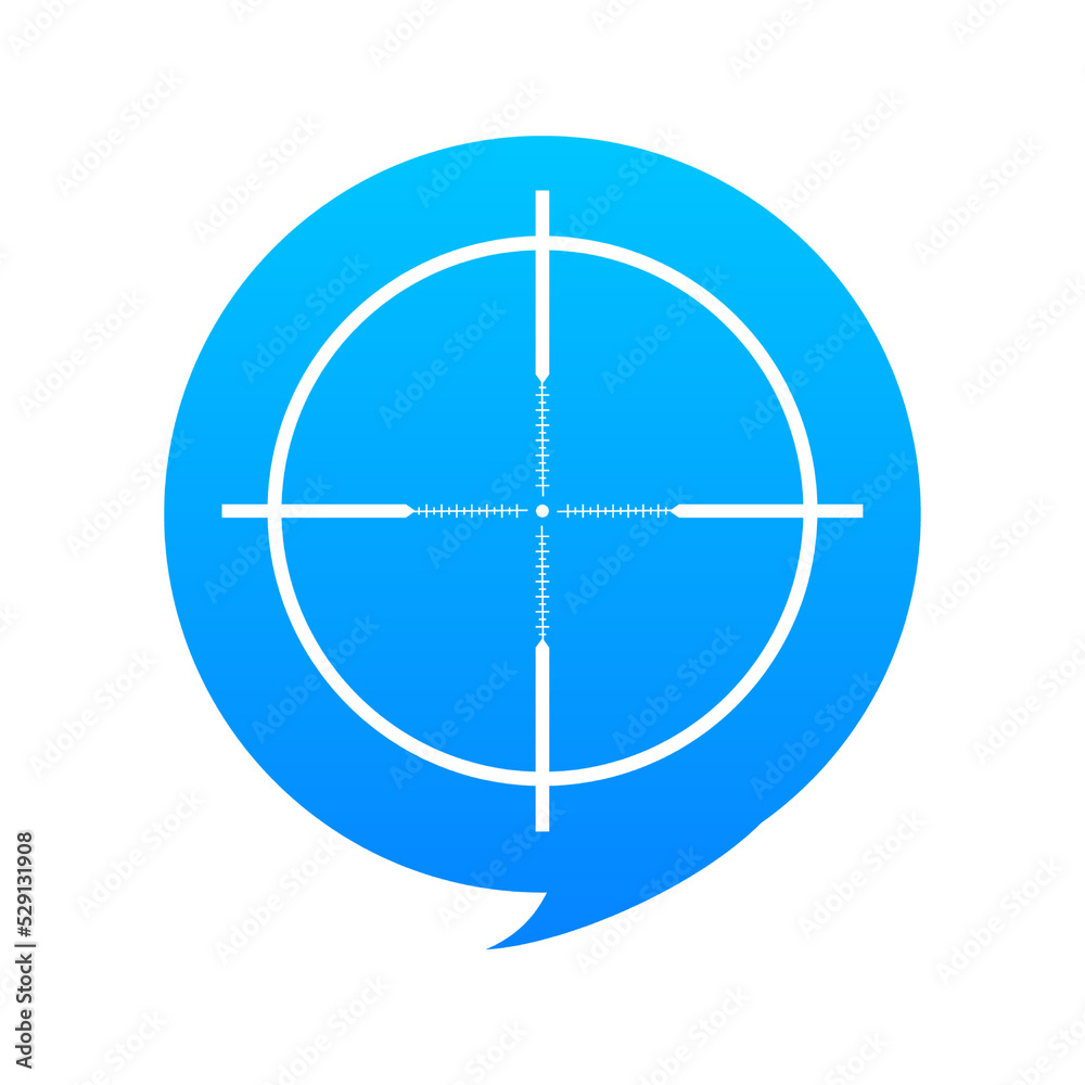 Sniper scope cross. Rifle optical sight isolated on transparent ...