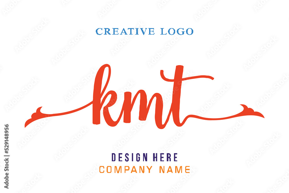KMT lettering, perfect for company logos, offices, campuses, schools, religious education Stock ...
