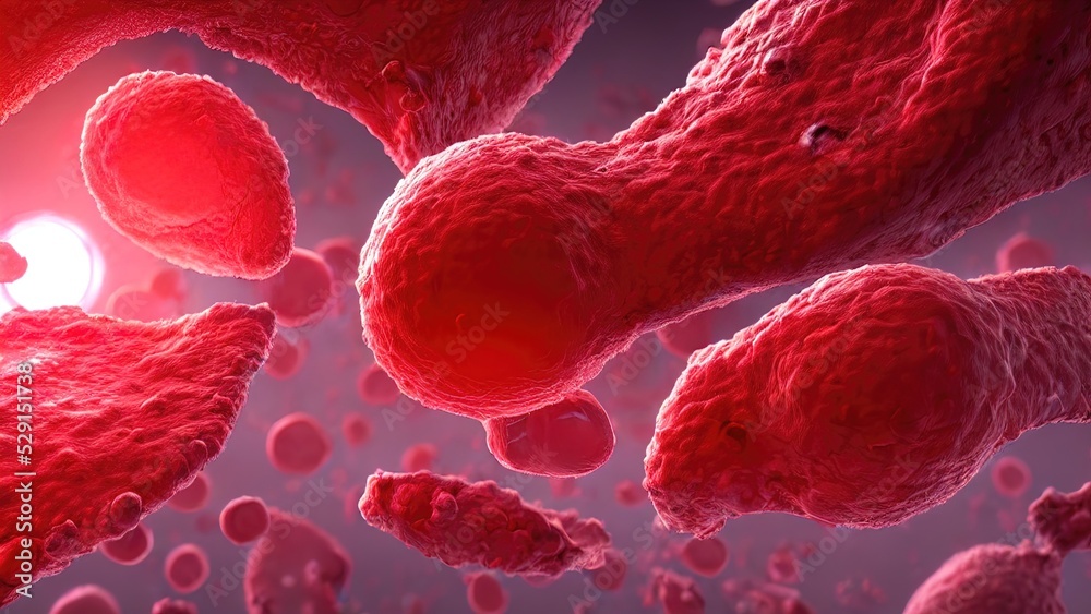 Blood disease, the movement of leukocytes and blood vessels through the ...