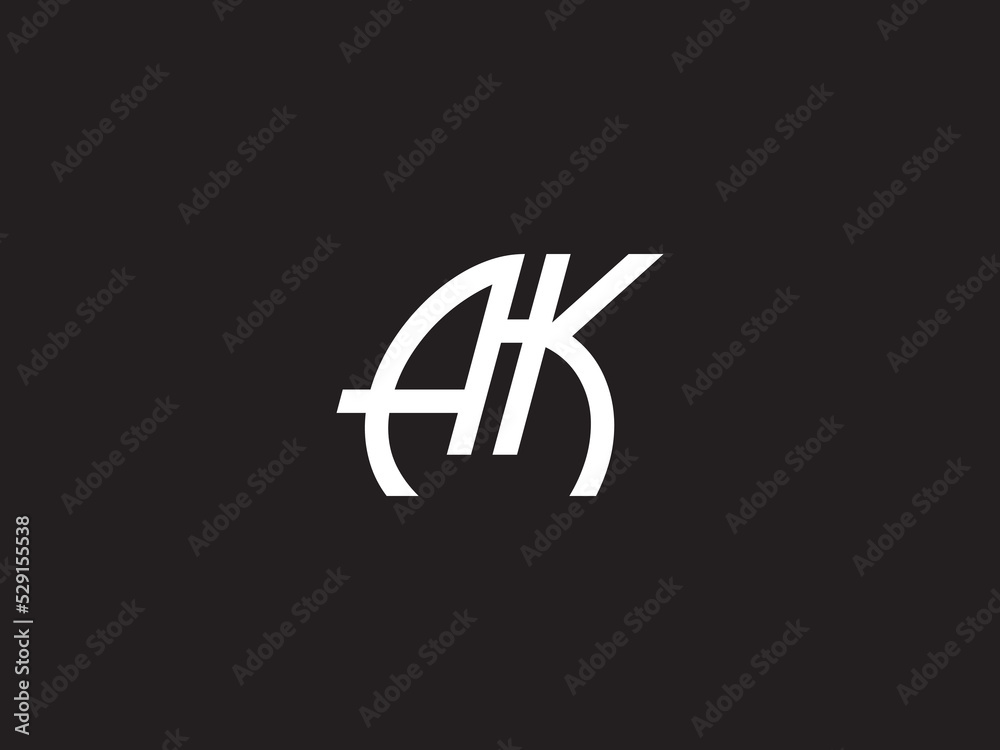 Abstract AK Logo Icon, Creative Ak ka Logo Letter Vector Image Design ...