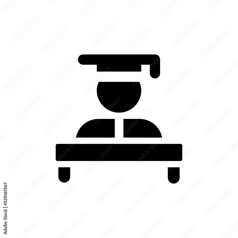 Vetor de Graduation ceremony black glyph ui icon. Commencement and ...