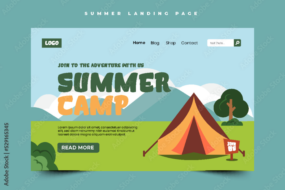 Summer Camp Season Graphic template Editable Simple and Elegant Design ...