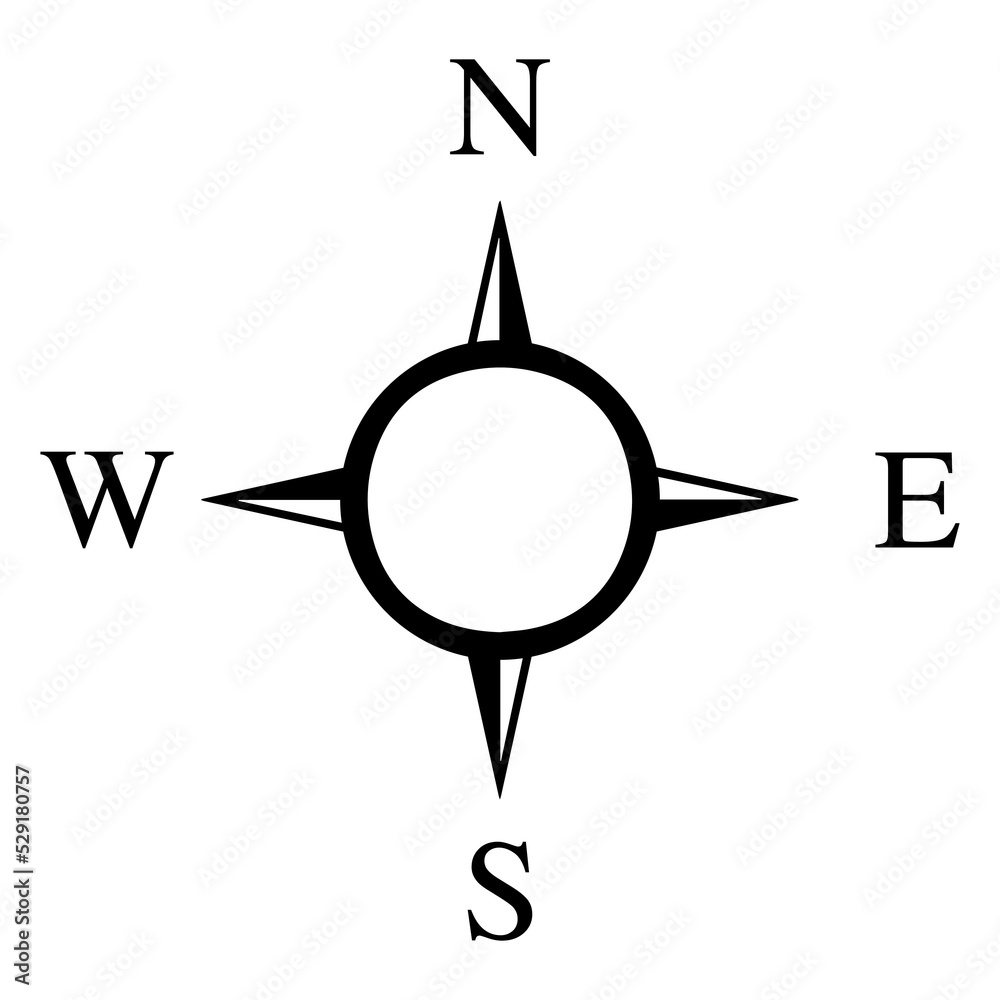 cardinal directions symbol for icon design Stock Illustration | Adobe Stock