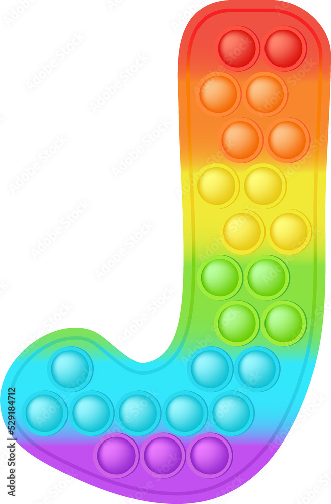 Stockillustratie Popit font design - alphabet and numbers set in style ...