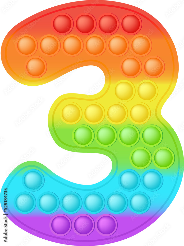 Stockillustratie Popit font design - alphabet and numbers set in style ...