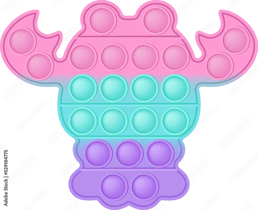 Popit figure crayfish as a fashionable silicon toy for fidgets ...