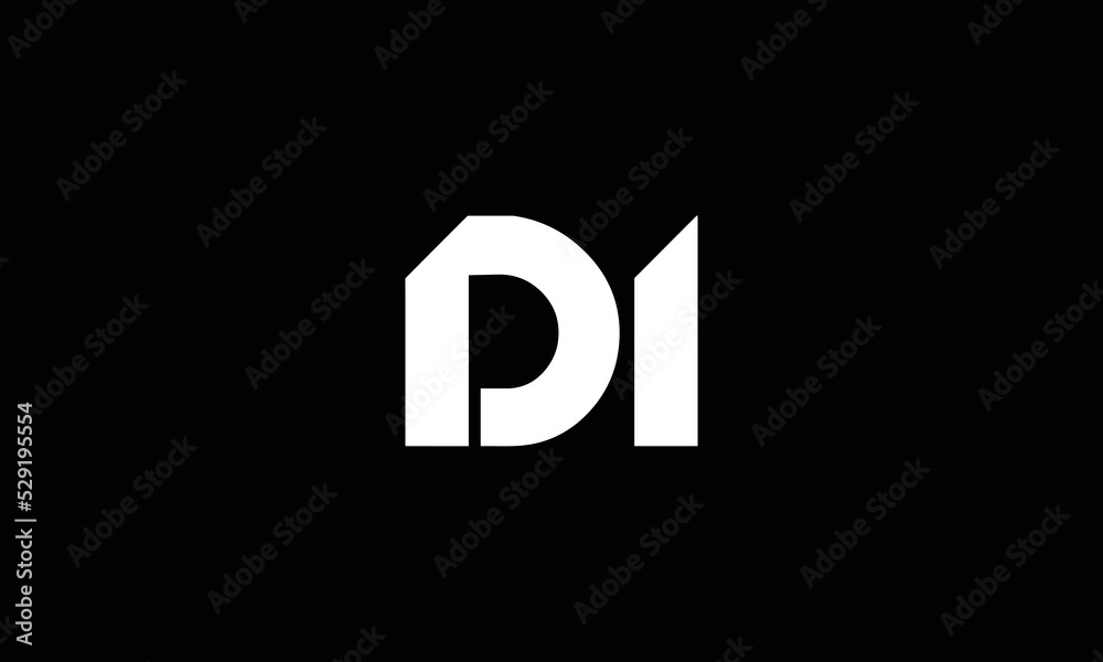 Alphabet letter icon logo DI Stock Vector | Adobe Stock