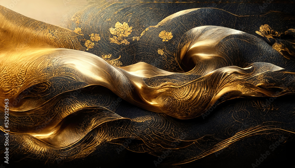 Abstract wave vector art. Luxury wallpaper design for print, wall art ...
