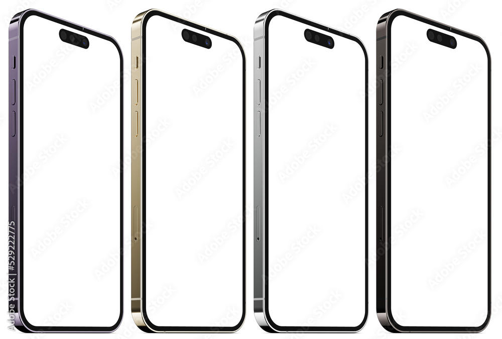 iPhone 14 Pro with blank transparent screen and background - PNG format ...