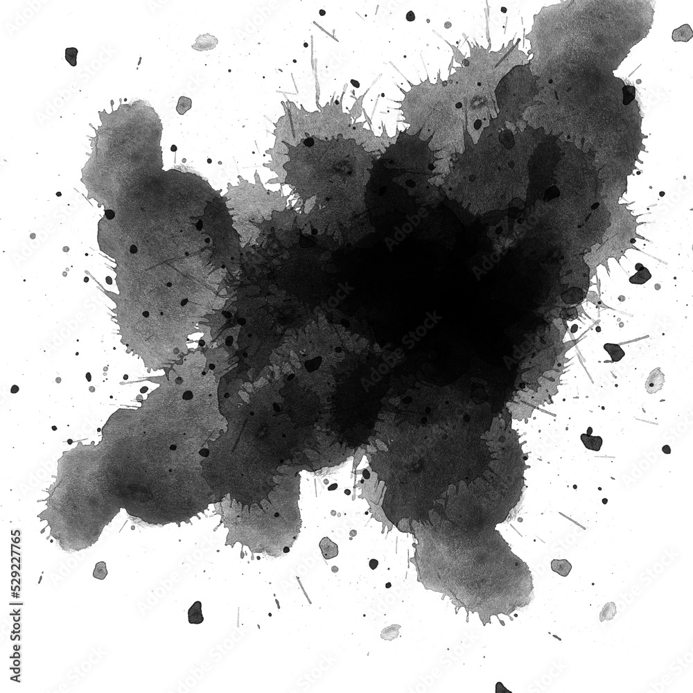 watercolor paint brush stroke. ink splash transition. Abstract inkblot ...