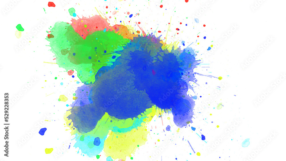 watercolor paint brush stroke. ink splash transition. Abstract inkblot ...