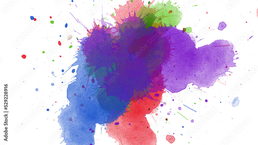 watercolor paint brush stroke. ink splash transition. Abstract inkblot ...