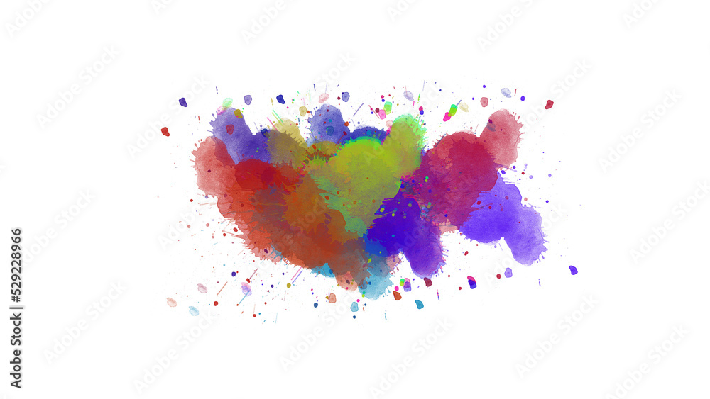 watercolor paint brush stroke. ink splash transition. Abstract inkblot ...