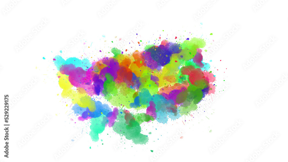 watercolor paint brush stroke. ink splash transition. Abstract inkblot ...