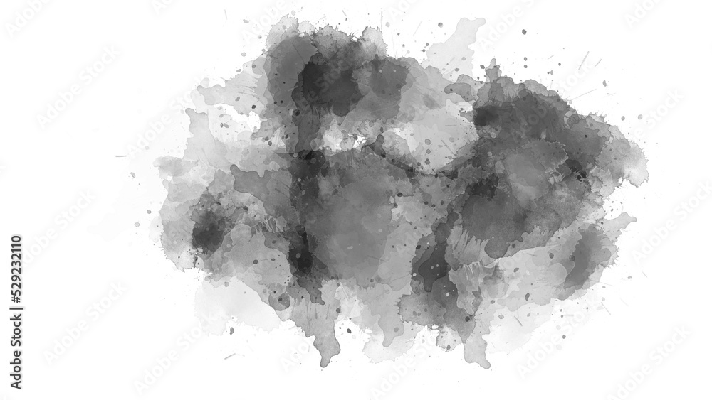 Brushstroke. Grunge brushes. Strokes of black paint. digitally created ...
