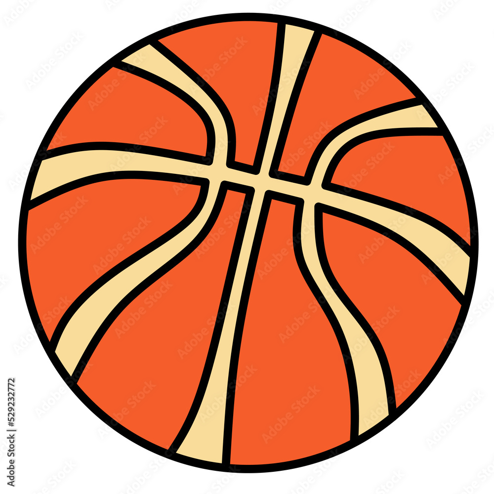 basketball vector drawing for coloring book Stock Vector | Adobe Stock
