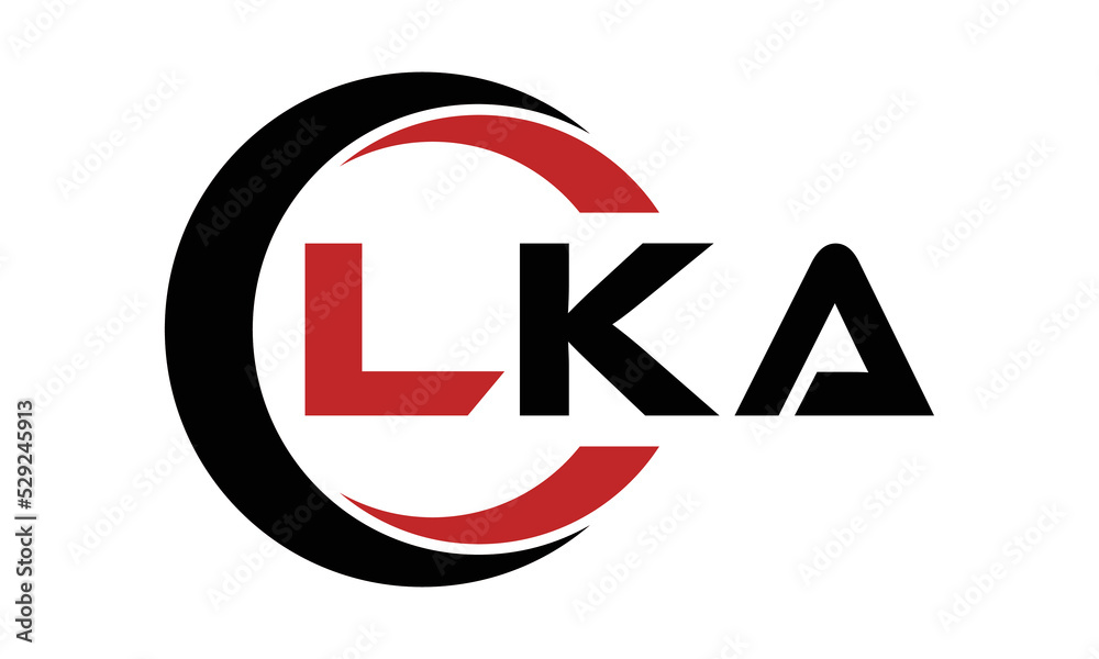 LKA three letter swoosh logo design vector template | monogram logo ...