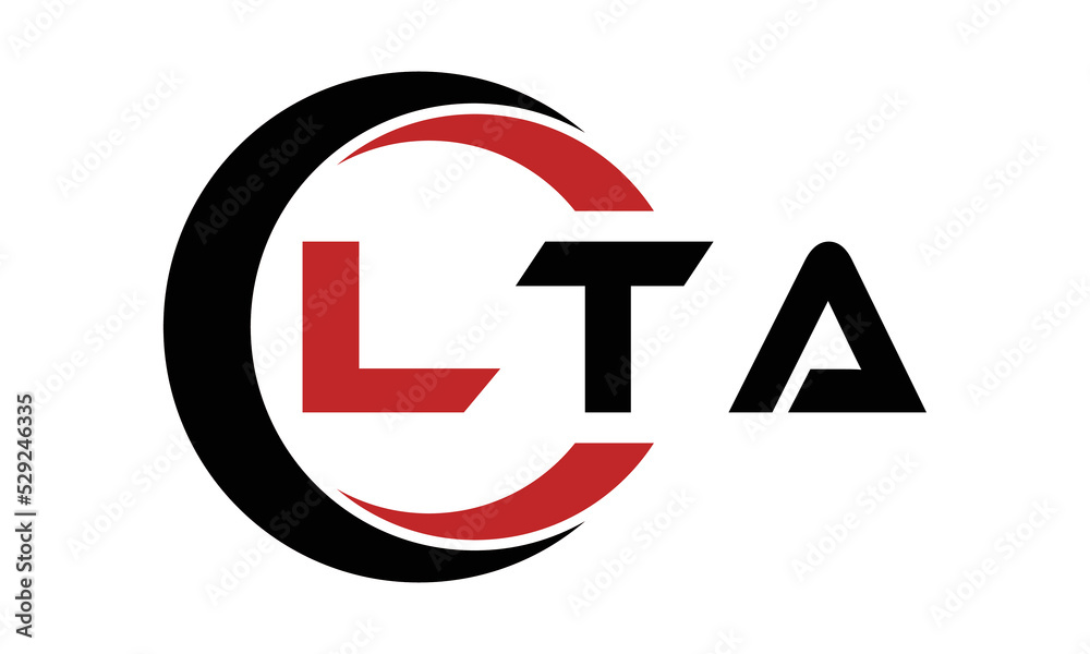 LTA three letter swoosh logo design vector template | monogram logo ...