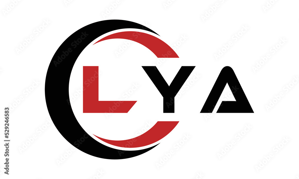 Vecteur Stock LYA three letter swoosh logo design vector template ...
