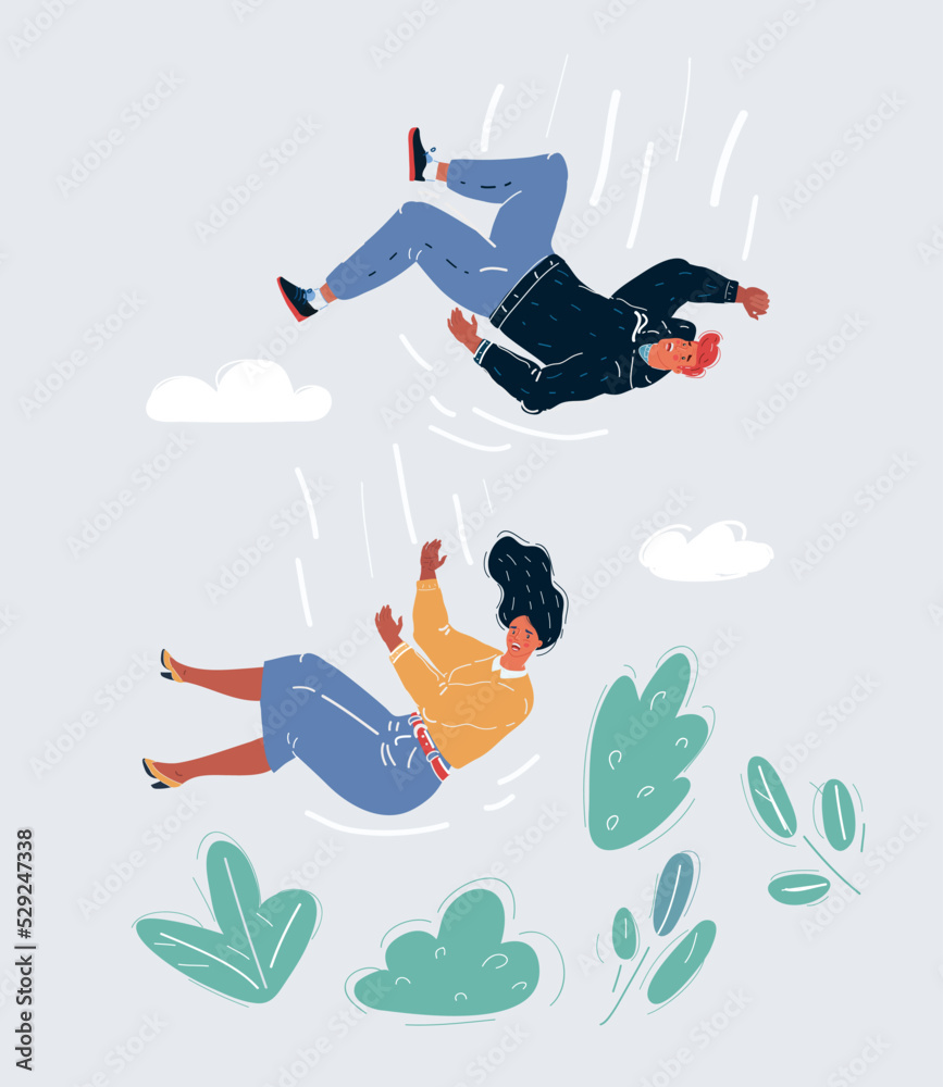 Person Falling From Sky Clipart