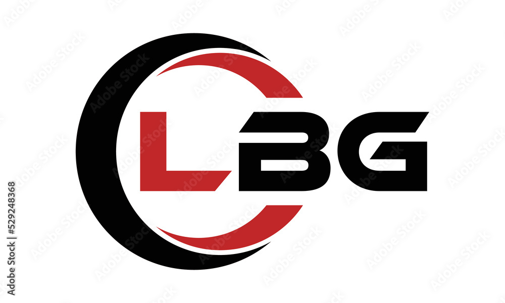 LBG three letter swoosh logo design vector template | monogram logo ...