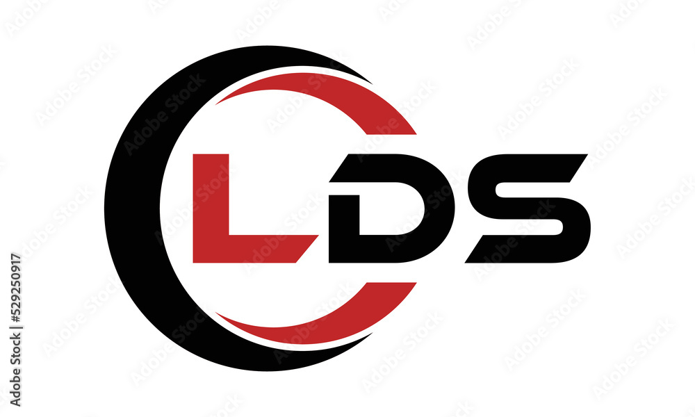 LDS three letter swoosh logo design vector template | monogram logo ...
