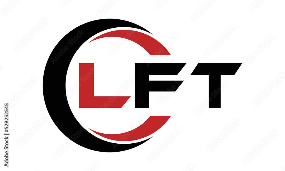 LFT three letter swoosh logo design vector template | monogram logo ...