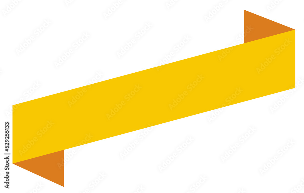 Transparent orange and yellow banner ribbon for celebration Stock ...