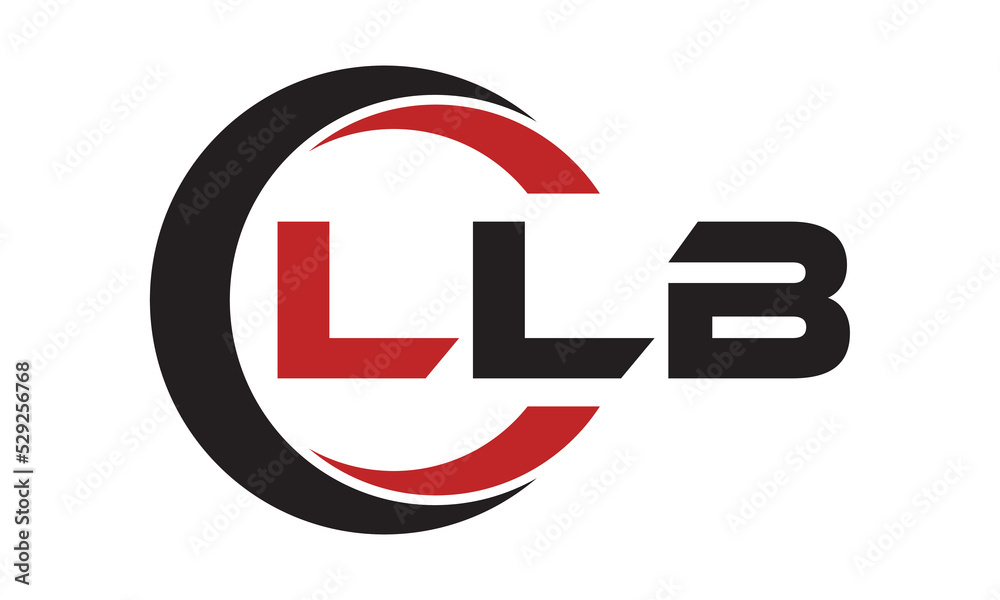 LLB three letter swoosh logo design vector template | monogram logo ...