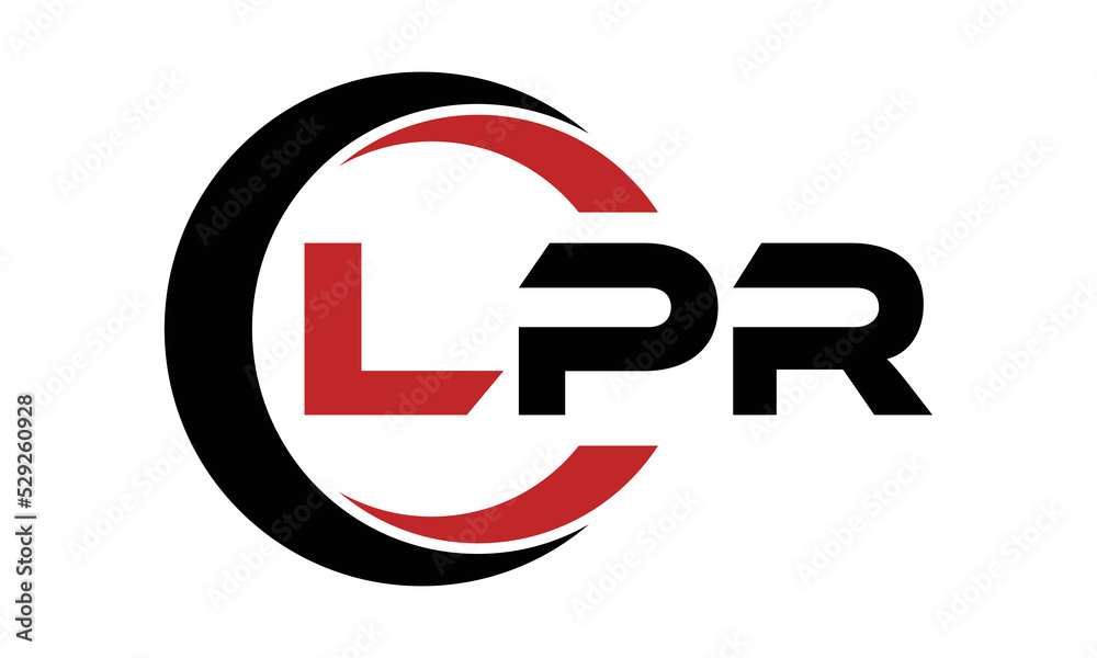 LPR three letter swoosh logo design vector template | monogram logo ...