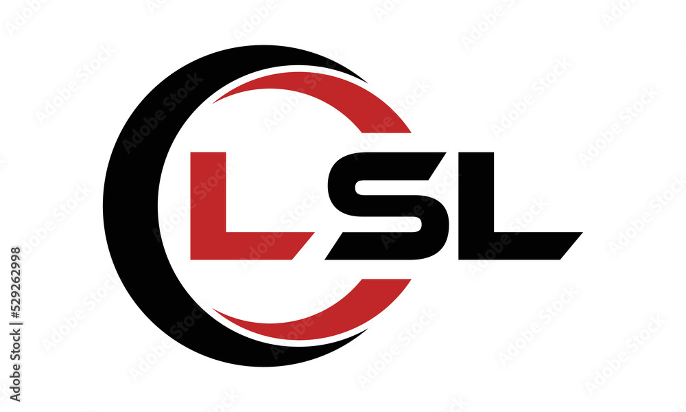 LSL three letter swoosh logo design vector template | monogram logo ...