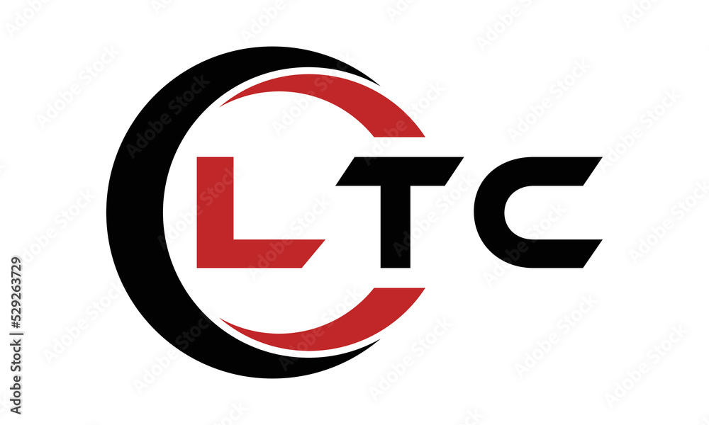 LTC three letter swoosh logo design vector template | monogram logo ...