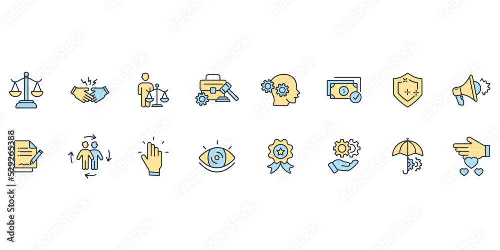 business ethics icons set . business ethics pack symbol vector elements ...