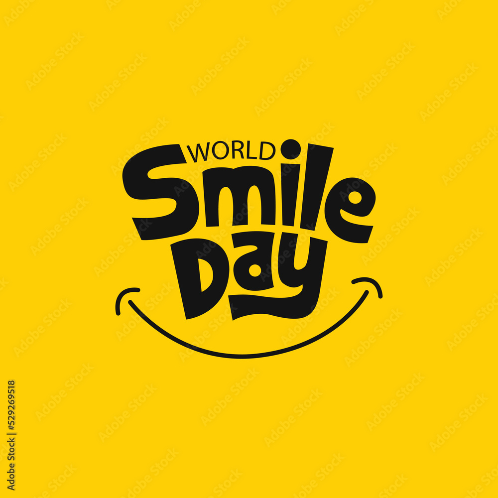 World Smile Day Vector Template Design Illustration. Smile day greeting ...