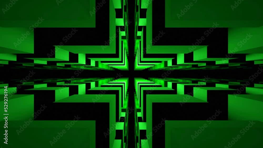 Gap in space of squares. Design. Sacral cleft in labyrinth. 3D space of ...