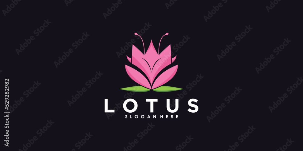 lotus logo design with creative concept premium vector Stock Vector ...