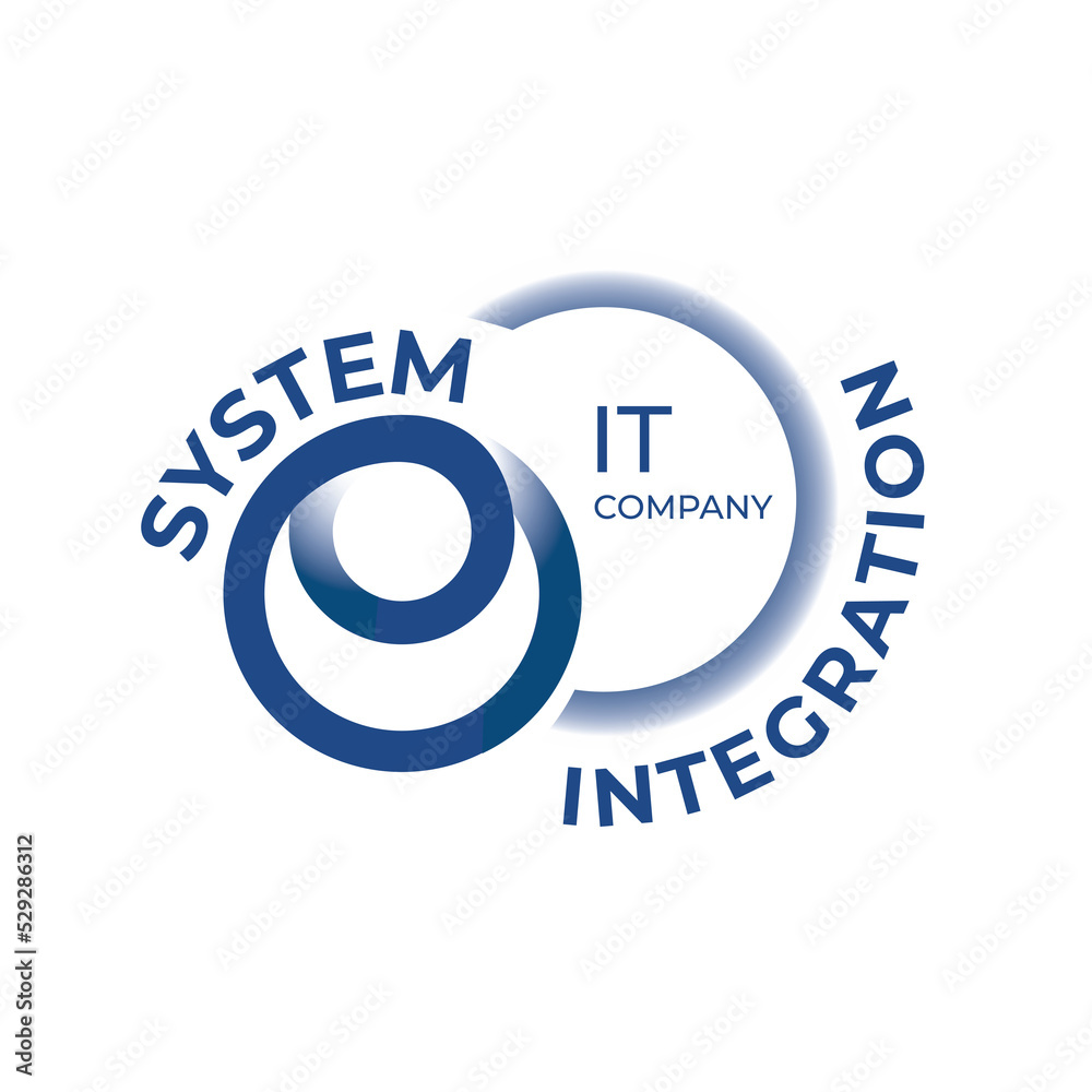 Vector logo of a system integration company Stock Illustration | Adobe ...