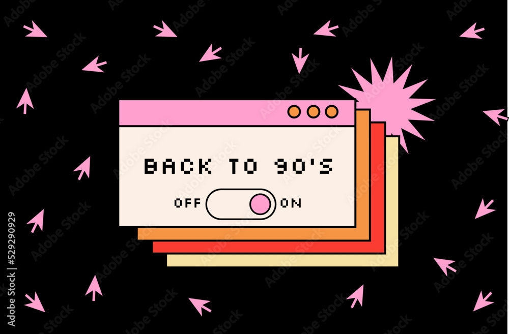 Retrowave y2k template. Old pc game frame. Retro computer aesthetic ...