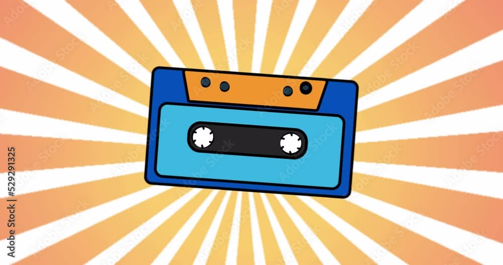 Video „Animation loop motion design with an old retro disco hipster ...