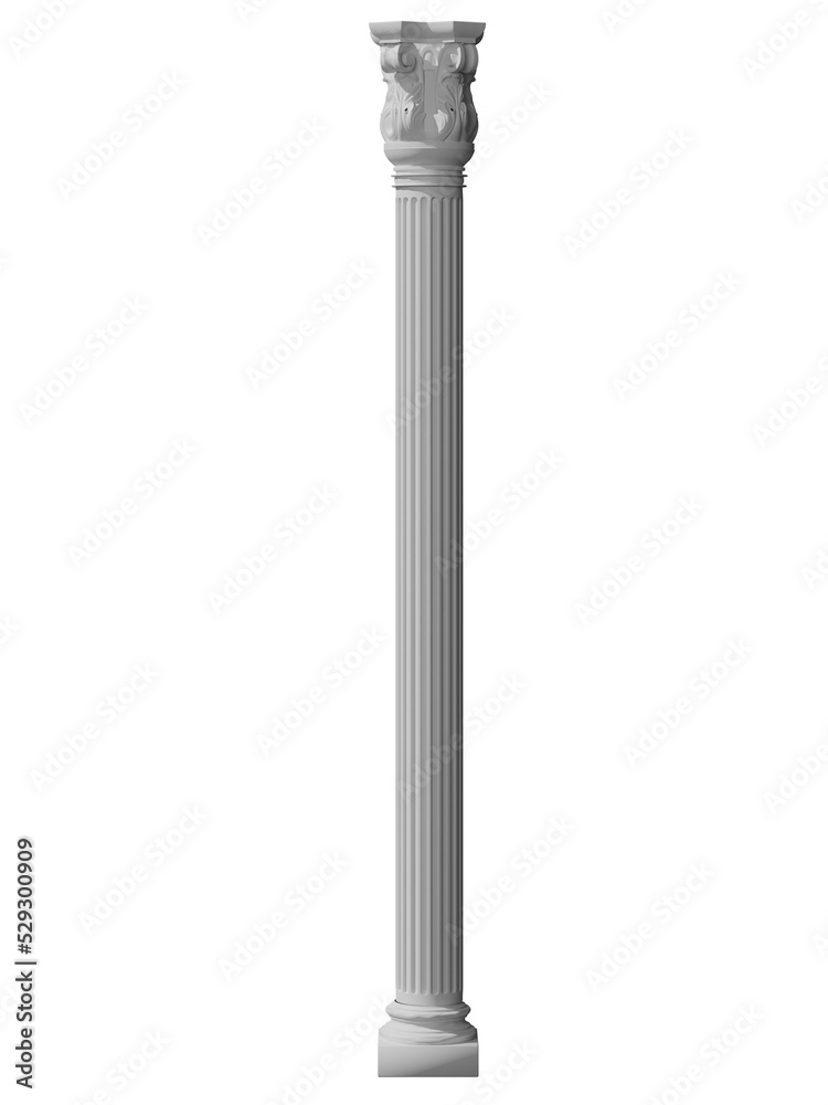Column 3d render, perfectly realistic and very high resolution. Antique ...