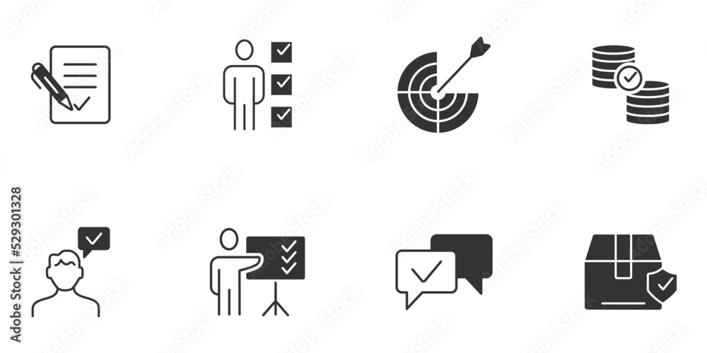 Vetor de Check Marks icons set . Check Marks pack symbol vector ...