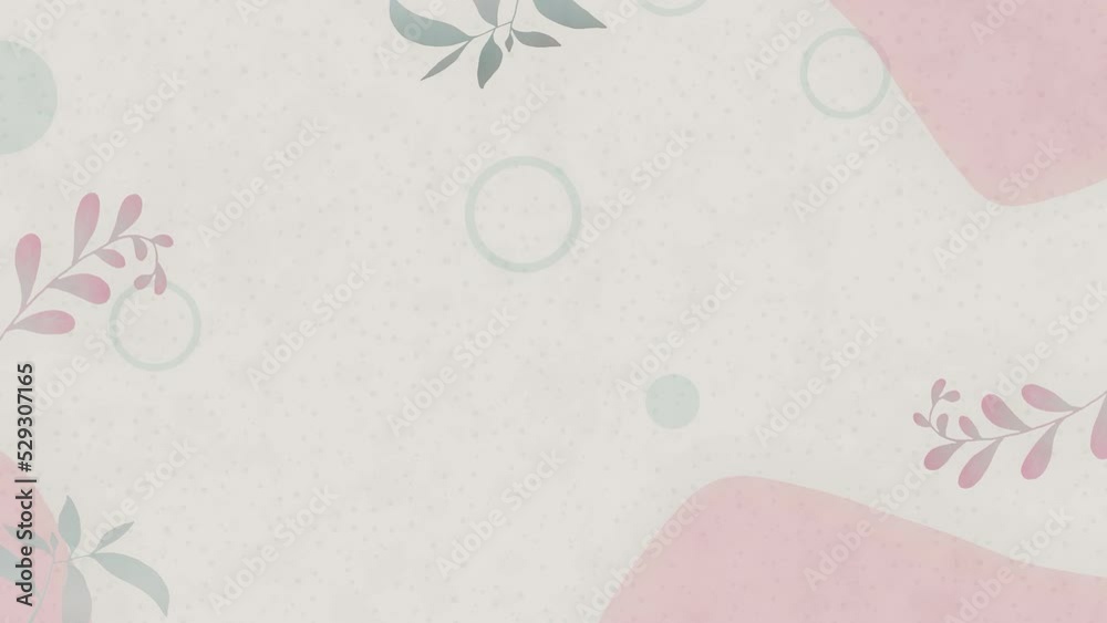 hand drawn animation, floral background with colourful flowers and ...