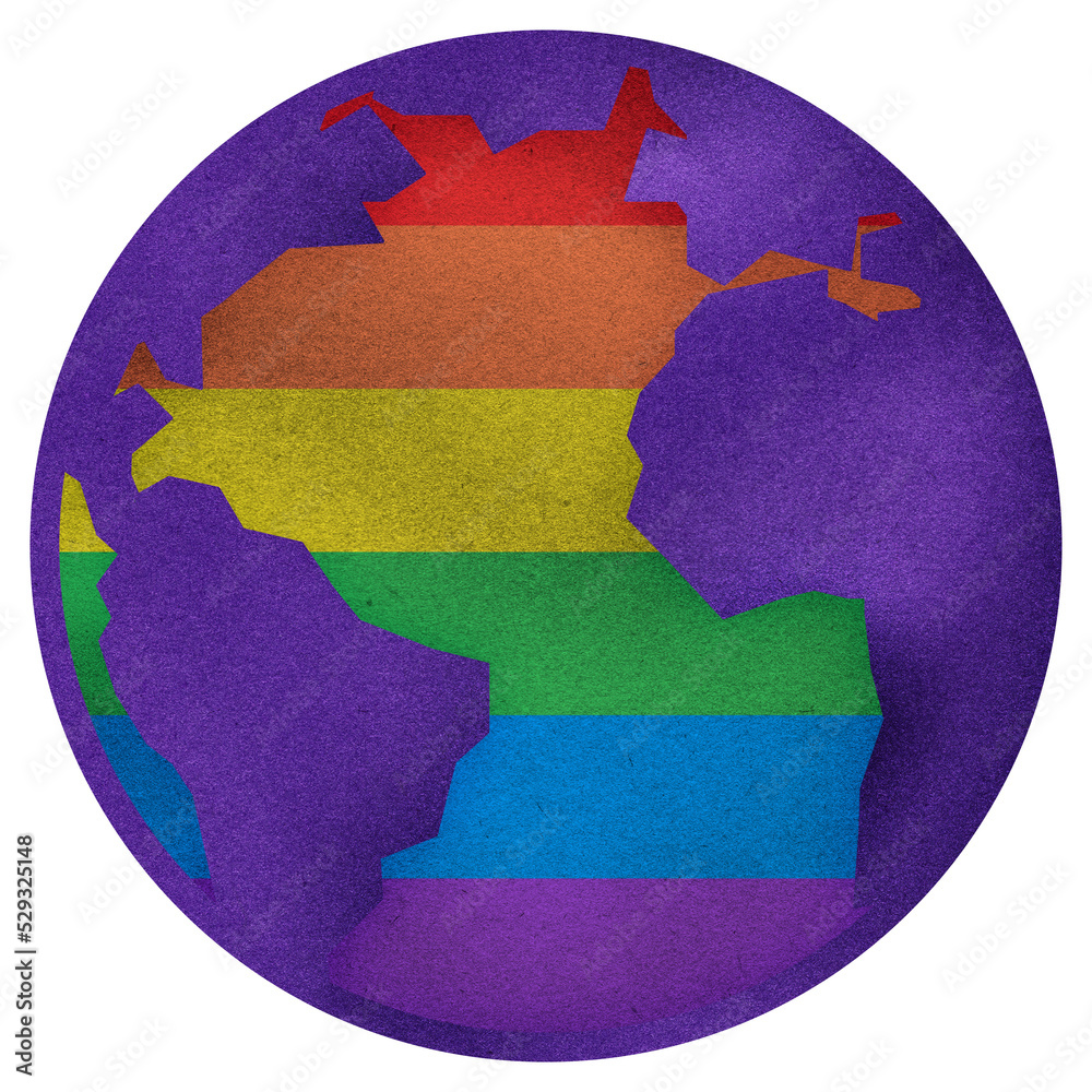 LGBT+ World, planet, earth isolated flag colors of LGBT+ for LGBT+ ...