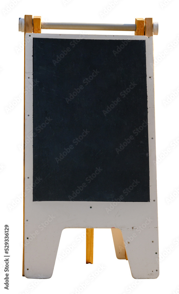 wooden painted foldable sidewalk signboard sign chalkboard mockup or ...