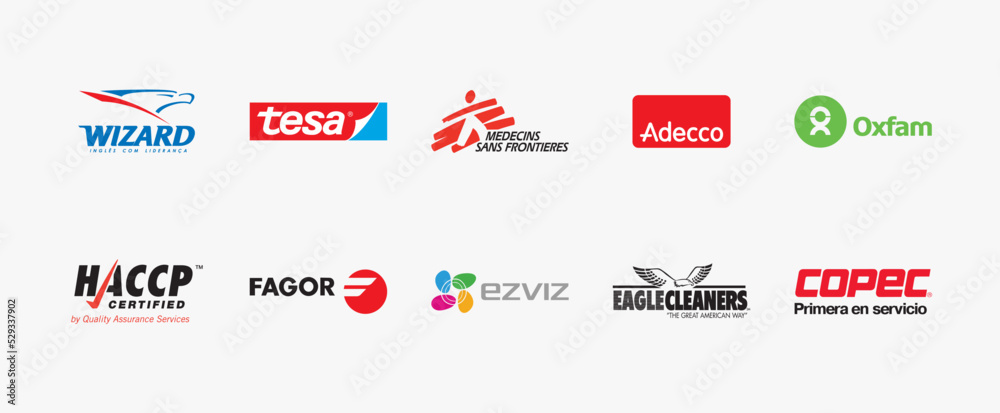 Service providing company brand logo collection. Biggest service ...
