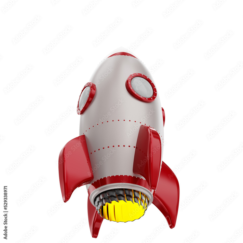 3d space rocket render png Stock Illustration | Adobe Stock