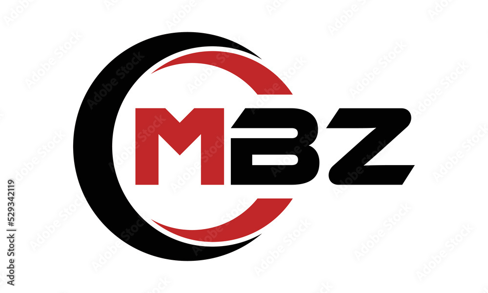 MBZ three letter swoosh logo design vector template | monogram logo ...