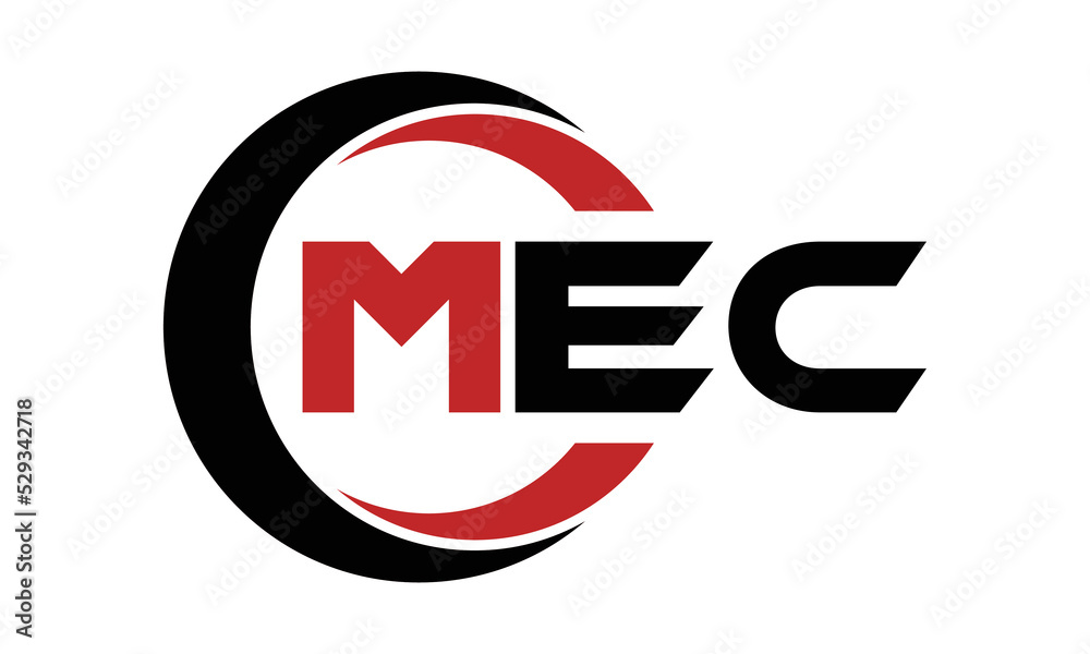 MEC three letter swoosh logo design vector template | monogram logo ...