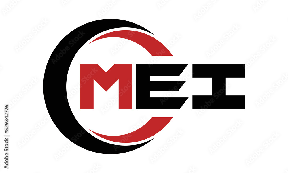 MEI three letter swoosh logo design vector template | monogram logo ...